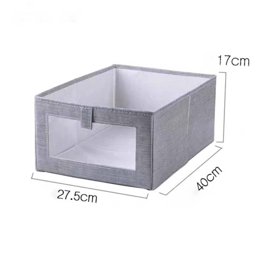 Korea Foldable Storage Box Wardrobe Linen Clothes Storage Box Home ...