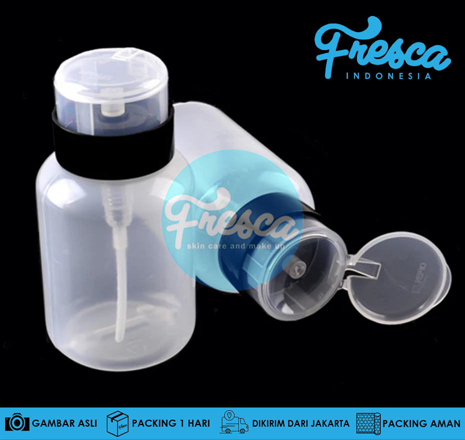 Botol Pump / Botol Pompa / Botol Plastik 200ml / Botol Nail Extension ...