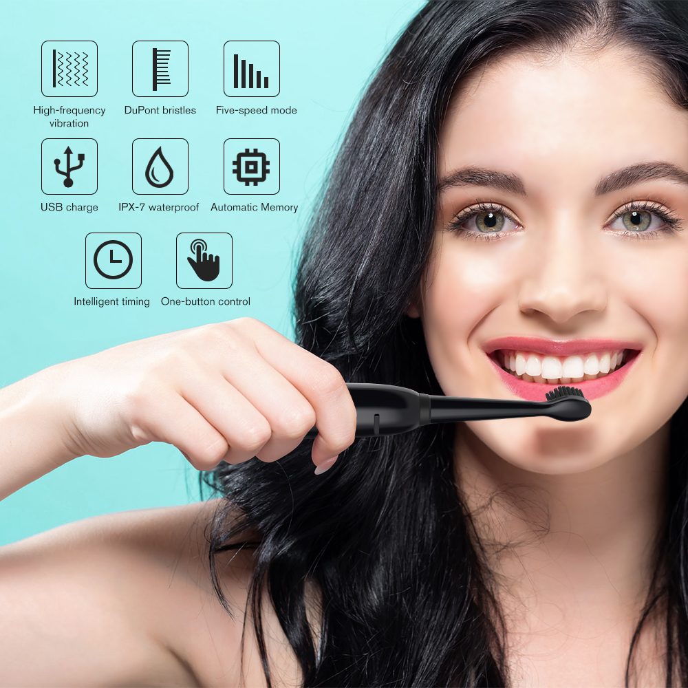 【Unique features】Ultrasonic Sonic Electric brush Rechargeable Brushes ...