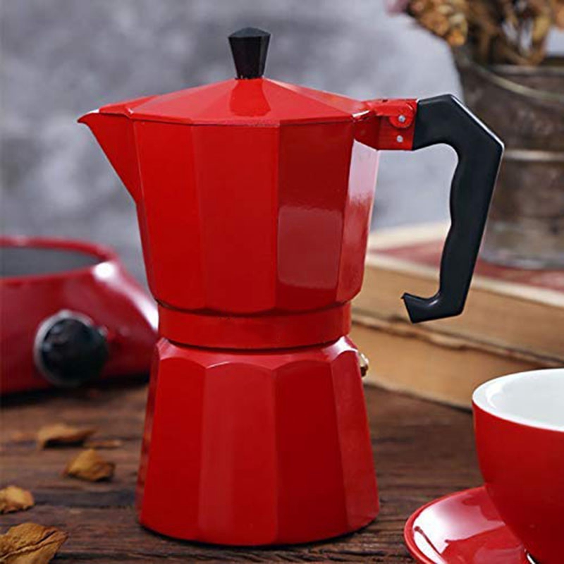 Aluminum Mocha Coffee Pot Italian Coffee Maker Portable Coffee Kettle ...
