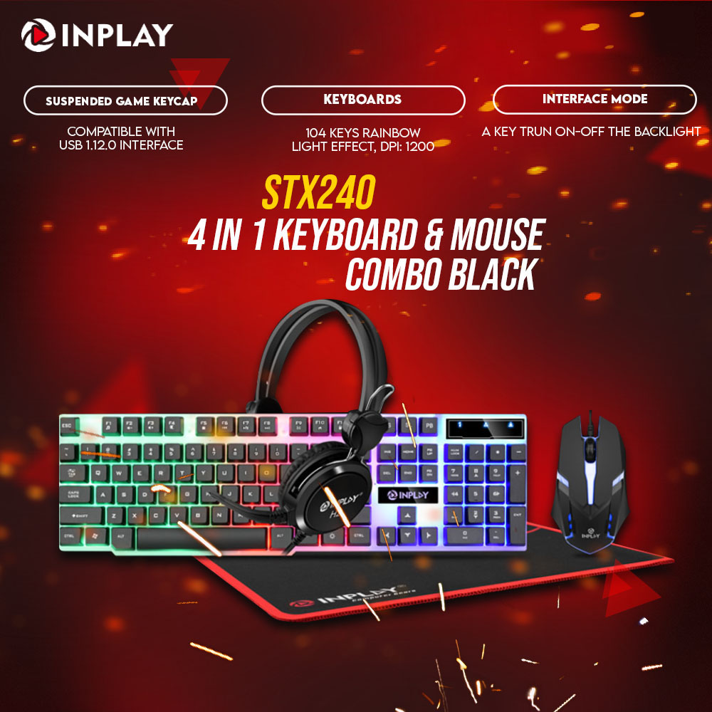 Inplay STX240 | Black | 4 in 1 One Combo Black | Inplay by EJD | Lazada PH