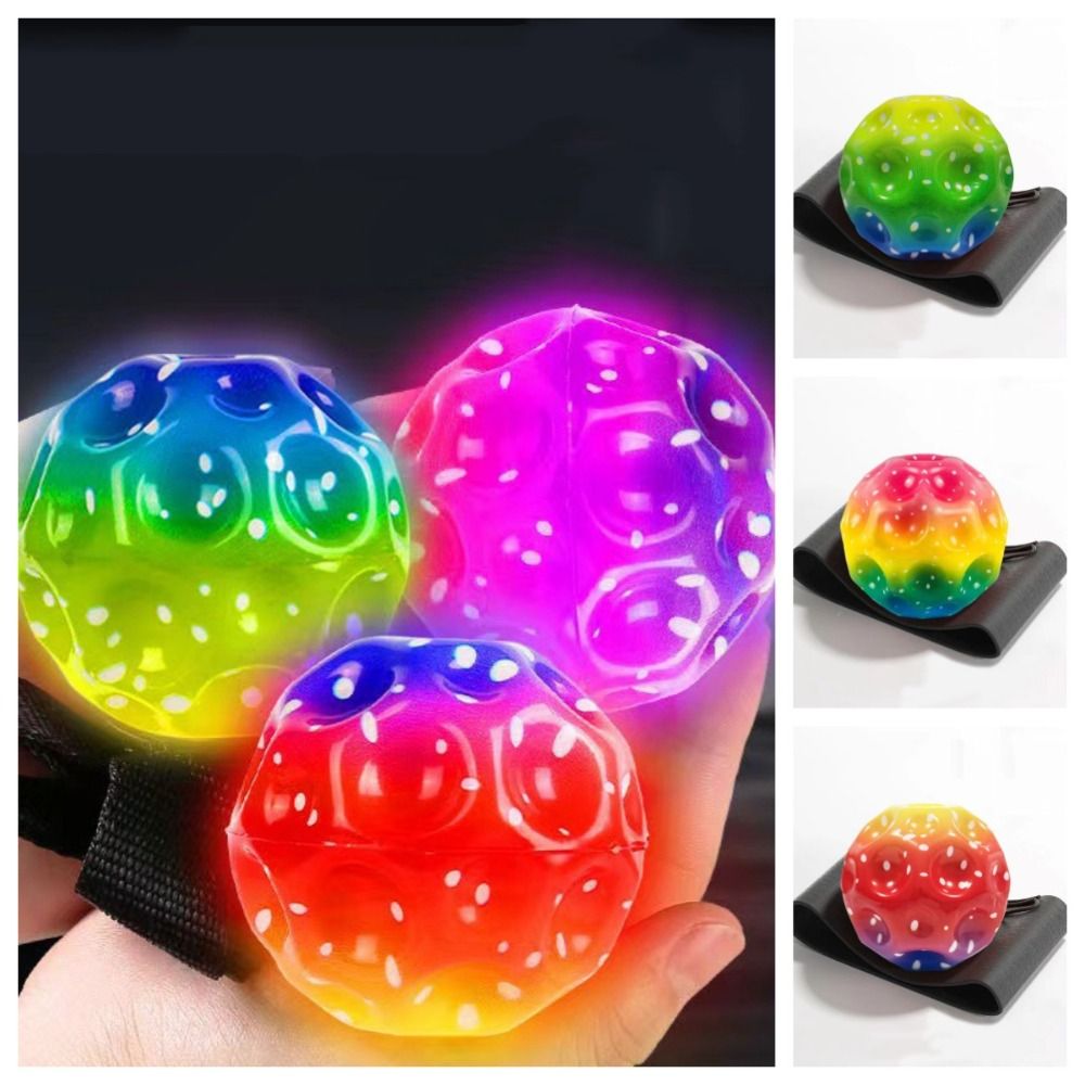Leisure Jump Ball High Bouncing Ball Luminous Exercise Wrist Return ...