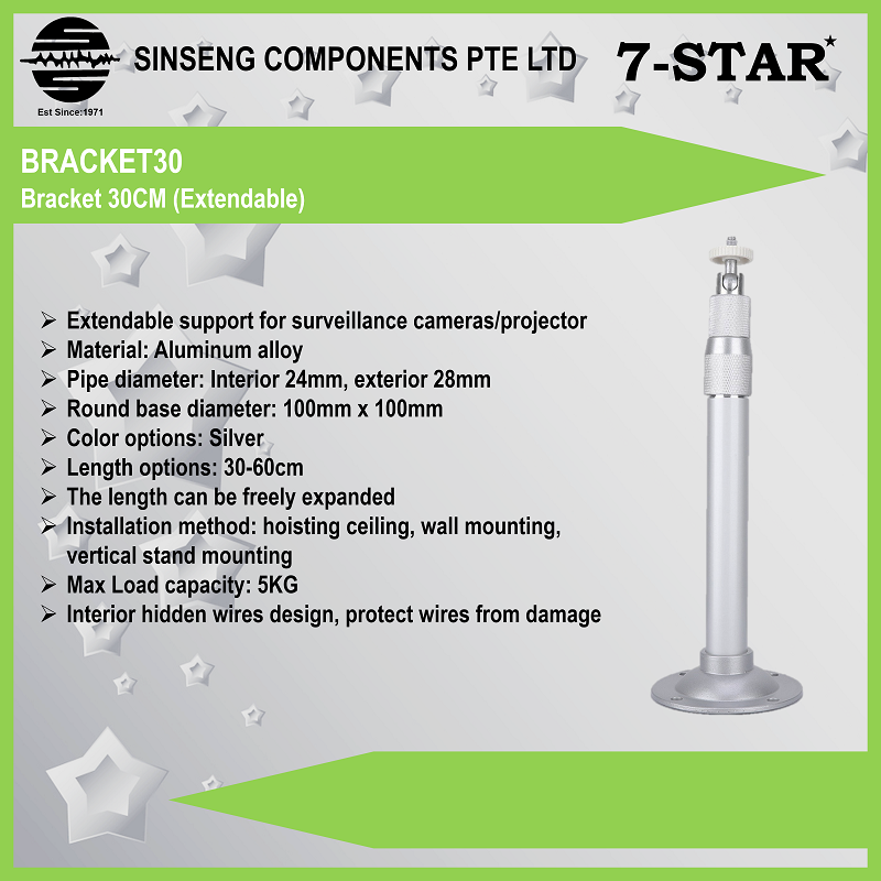 Ceiling Adjustable Extendable Bracket Wall Mount CCTV Bracket for ...