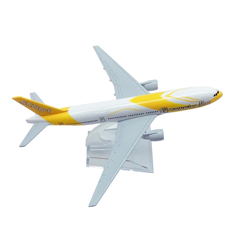【Sell-Well】 Fly Scoot Airline B777 Plane Model 16cm 1:400 Airplane 777 ...