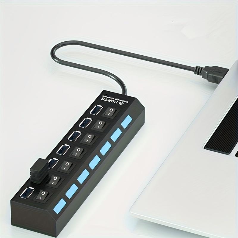 USB 2.0 Hub Multi Port USB Splitter High Speed Hub Use Power Adapter 4/ ...