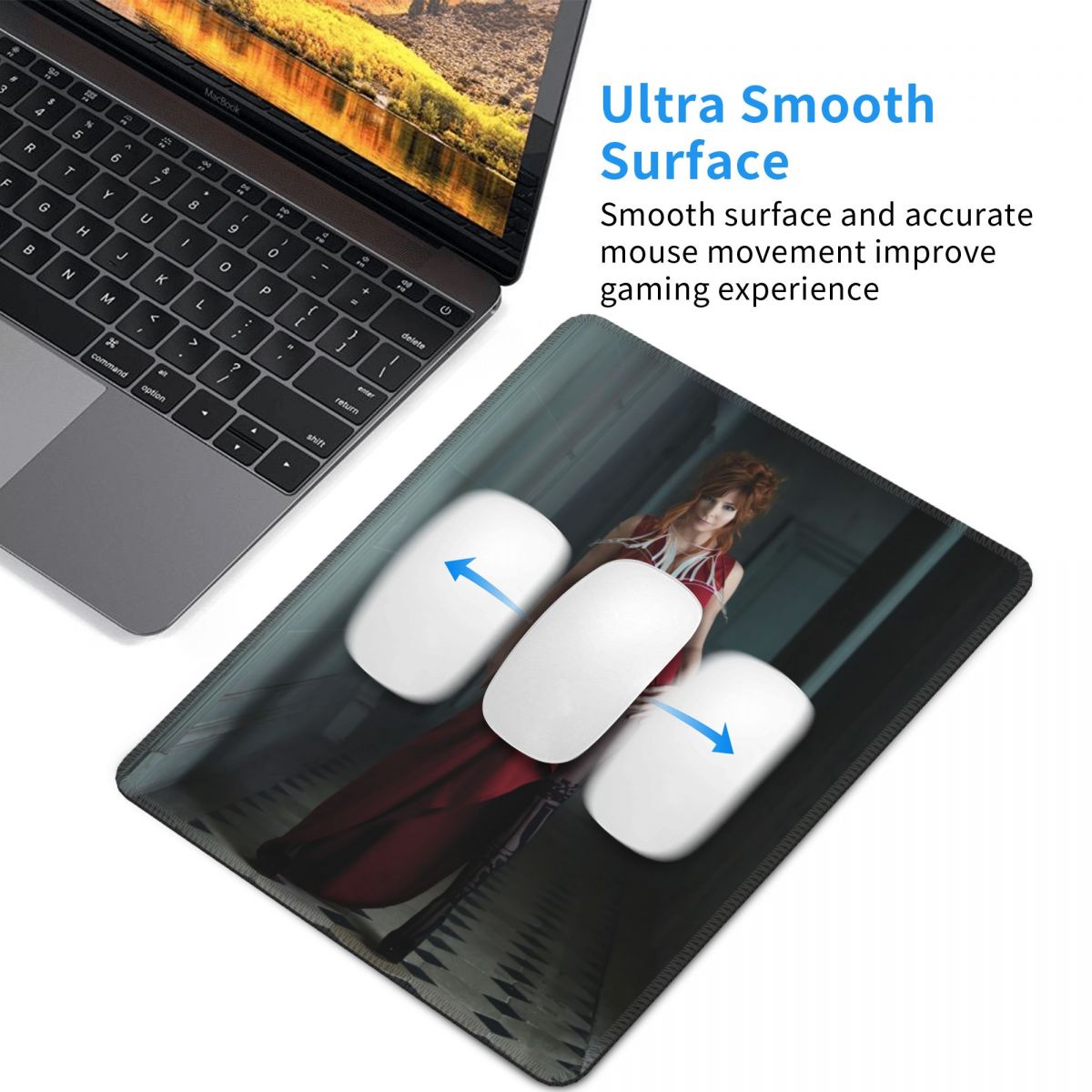 【New Arrivals】Beautiful Mylene Farmer Mouse Pad with Locking Edge Gamer ...