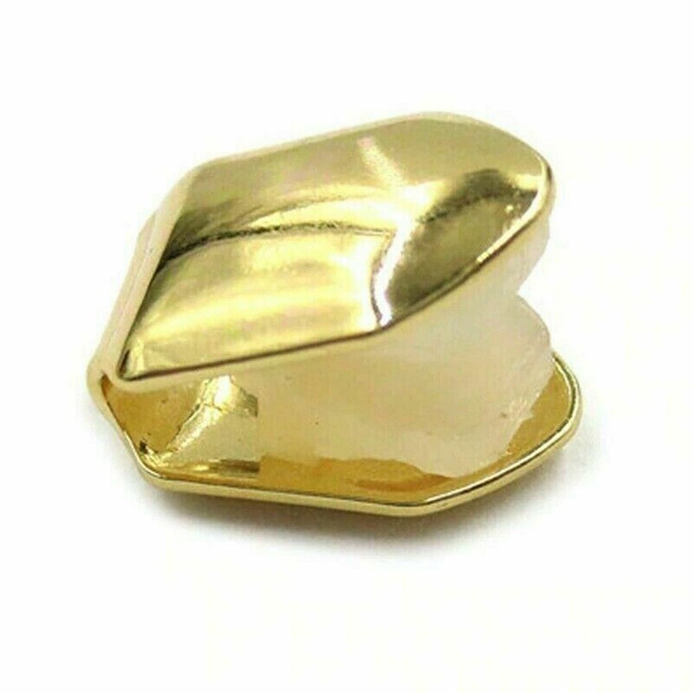 New Rock Hip Hop Unisex Single Tooth Caps Teeth Mold Kit Gold Teeth Set ...