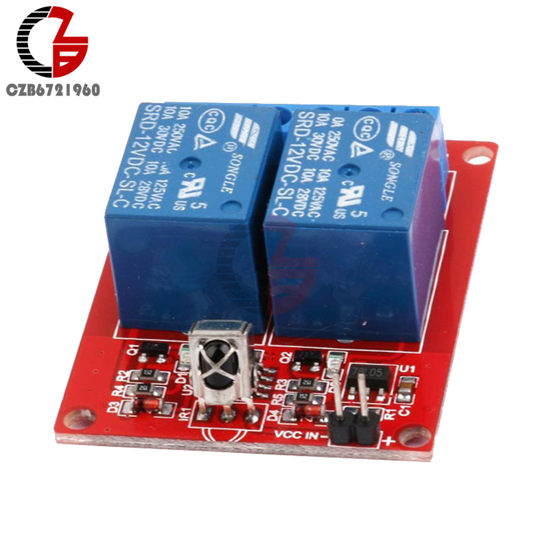 【TrendGlobe】2 Channel 2CH 5V 12V 24V IR Infrared Remote Control Switch ...