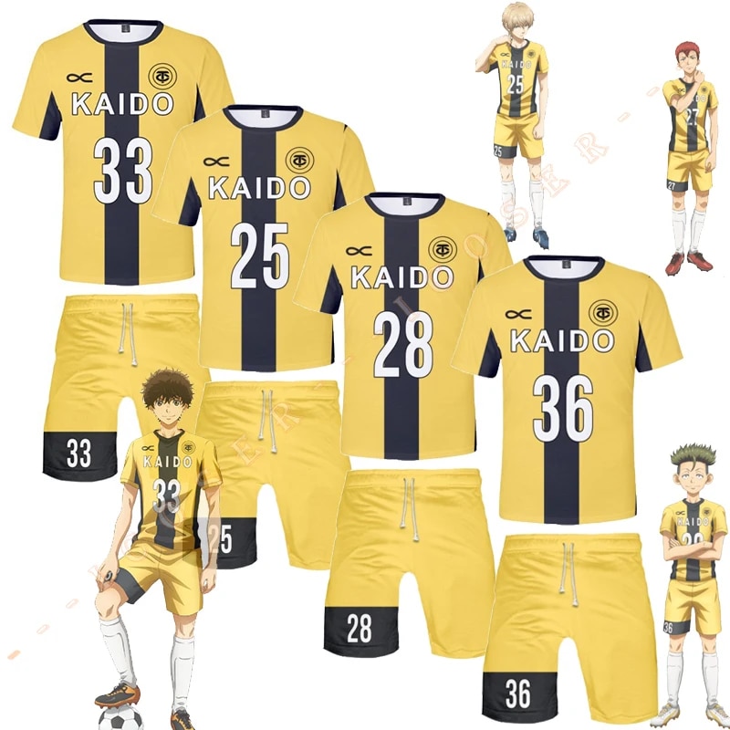 【Direct-sales】 Ao Ashi Aoi Ashito Cosplay Costume Football Jersey ...