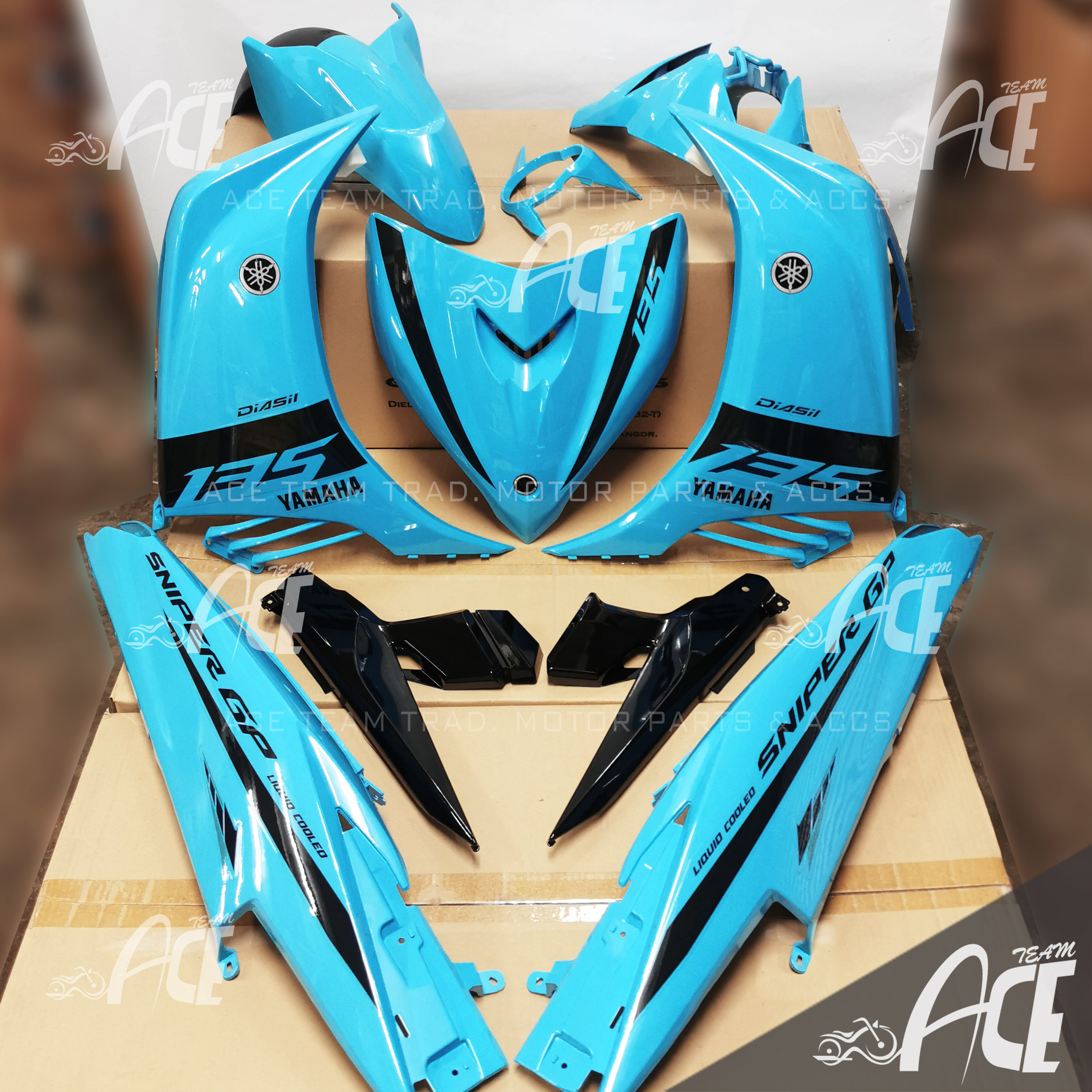 Coverset LC135 V2 V3 V4 V5 Miami Blue Yamaha LCV2 LCV3 LCV4 LCV5 Cover ...