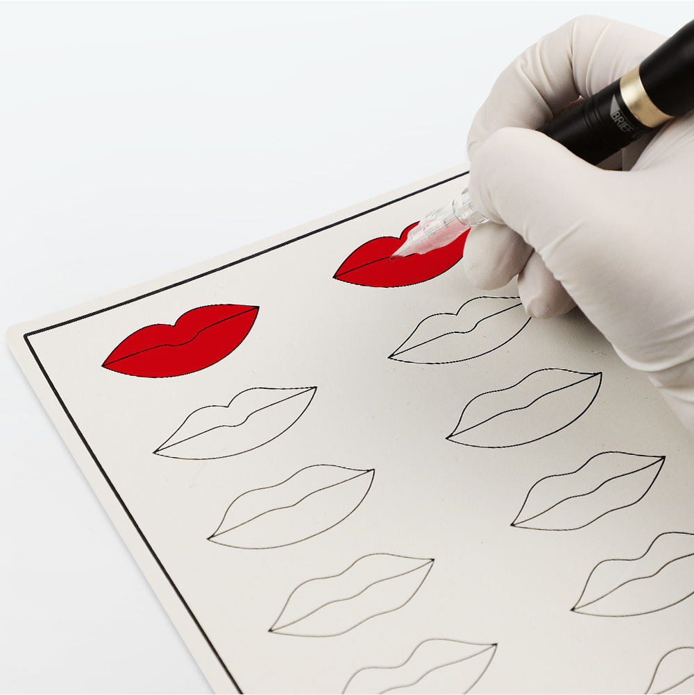 Double Side Tattoo Practice Skin Permanent Makeup Lip Tattoo Training ...