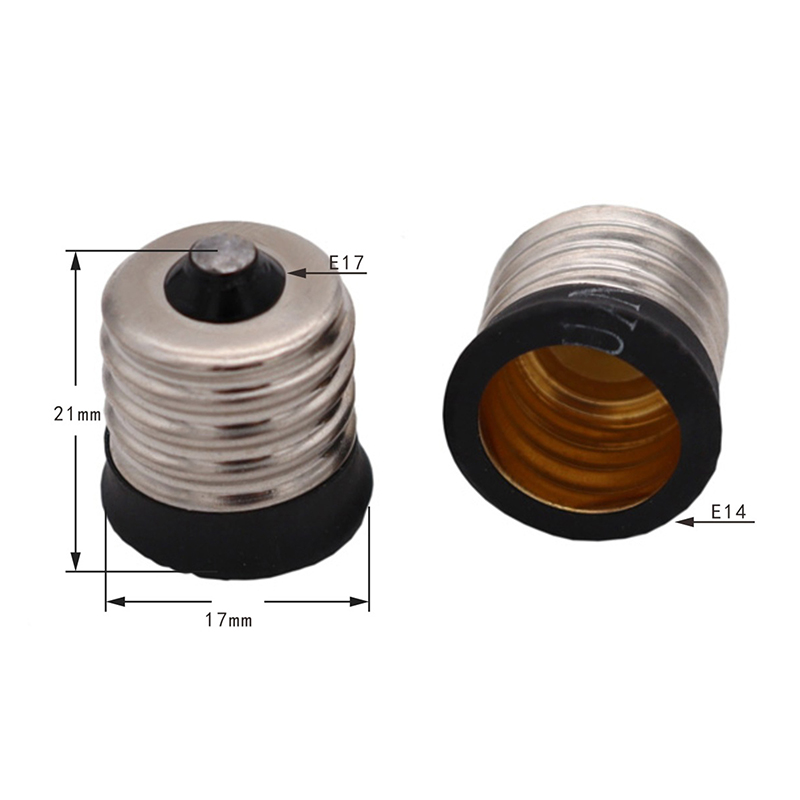 E17 To European E14 Candelabra Base Socket LED Light Bulb Lamp Adapter ...