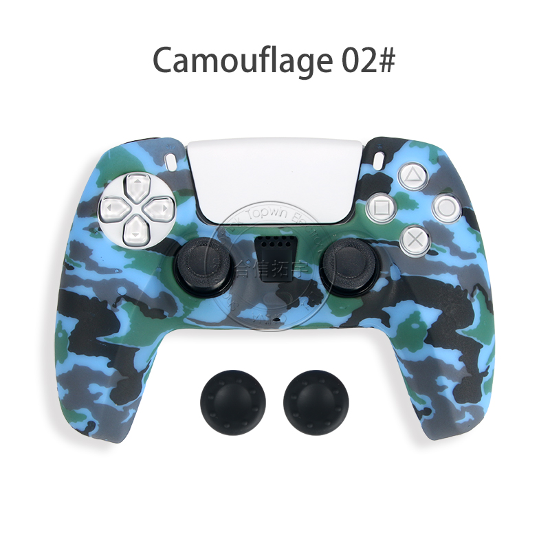 Hothink 1set Water Transfer Printing Silicone Case With Thumb Caps For ...
