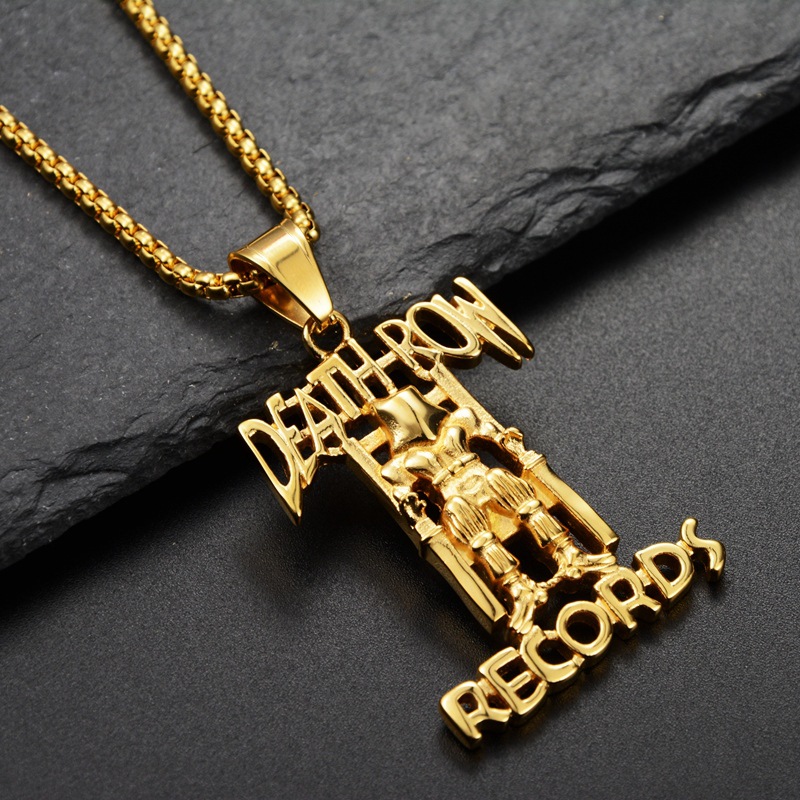 【Countdown Hip Hop TUPAC DEATH ROW New Rap Titanium Steel Necklace ...