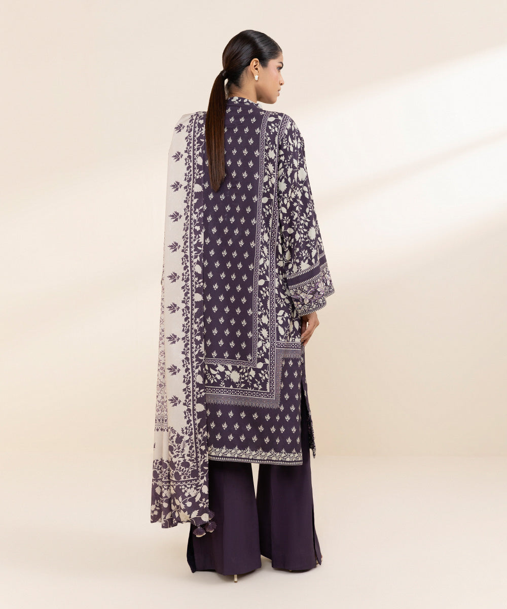 Sapphire 2 Piece - Embroidered Linen Unstitched Suit For Women ...
