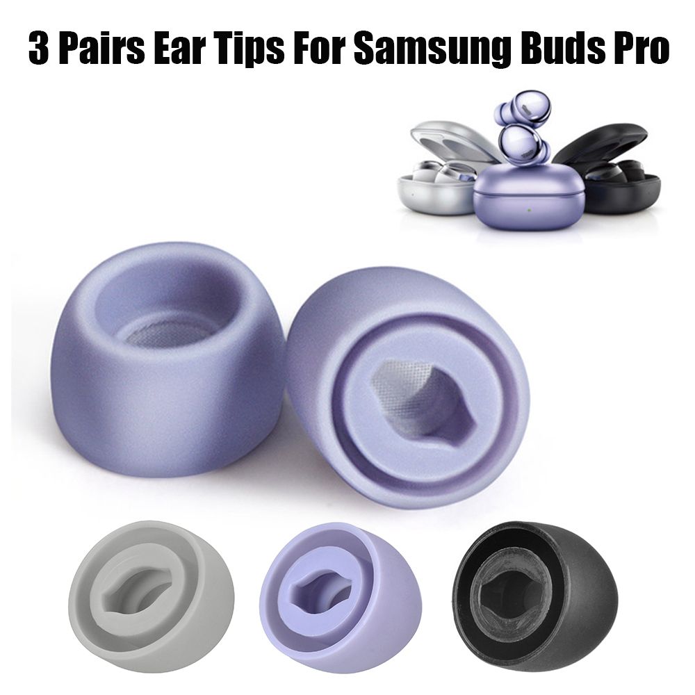 6Pcs/3Pairs Anti-drop Eartips Earplug Ear Tips Replacement Silicone Ear ...