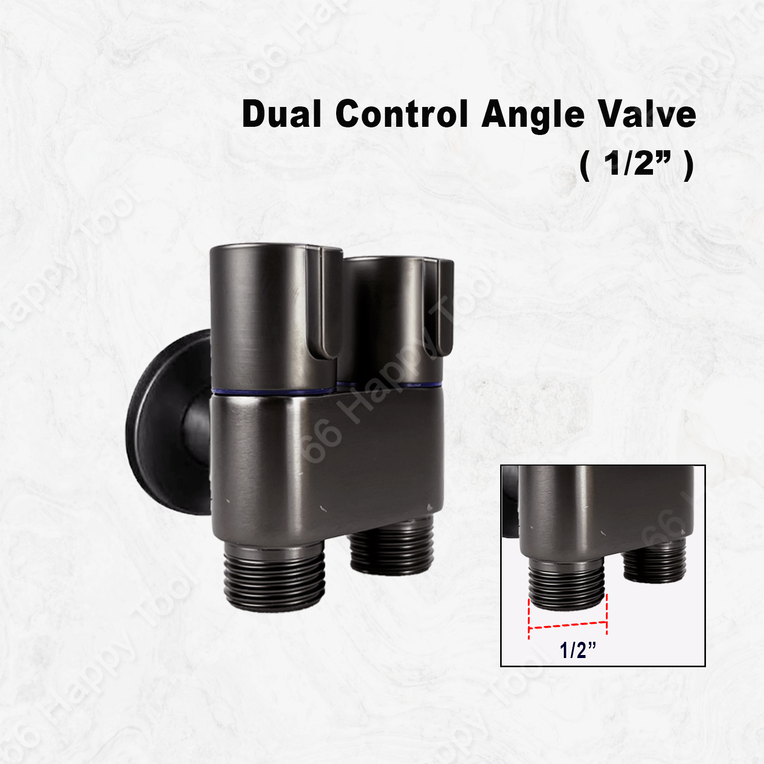 Sowali Single & Dual Control Angle Valve SUS304 G1/2 Brass Tap 3 Way ...