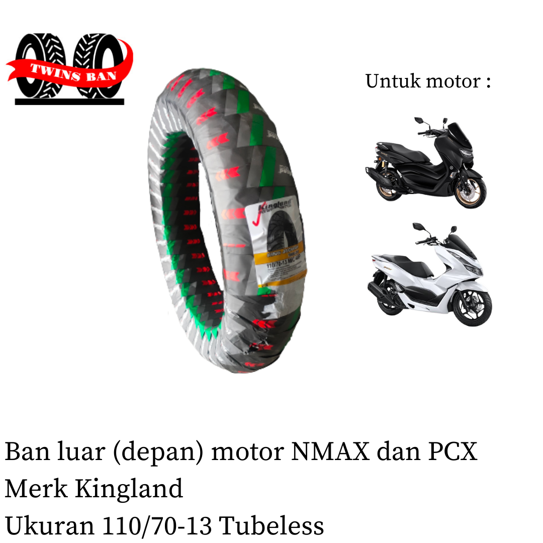 Ban luar (depan) motor NMAX dan PCX merk Kingland ukuran 110/70-13 ...