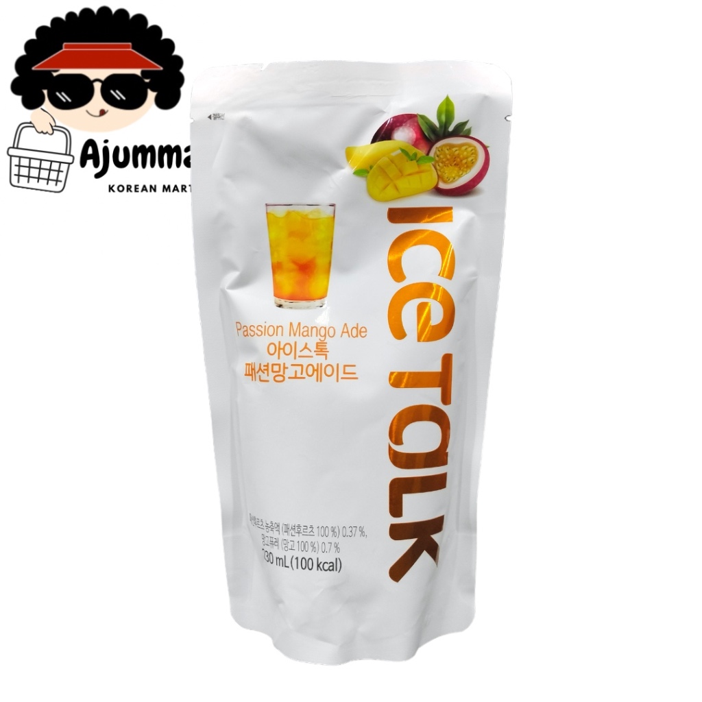 Ice Talk Korean Ades / Juice Pouch Drink - 230ml - Grape,Watermelon,PassionMango,Kiwi,Lemon ...