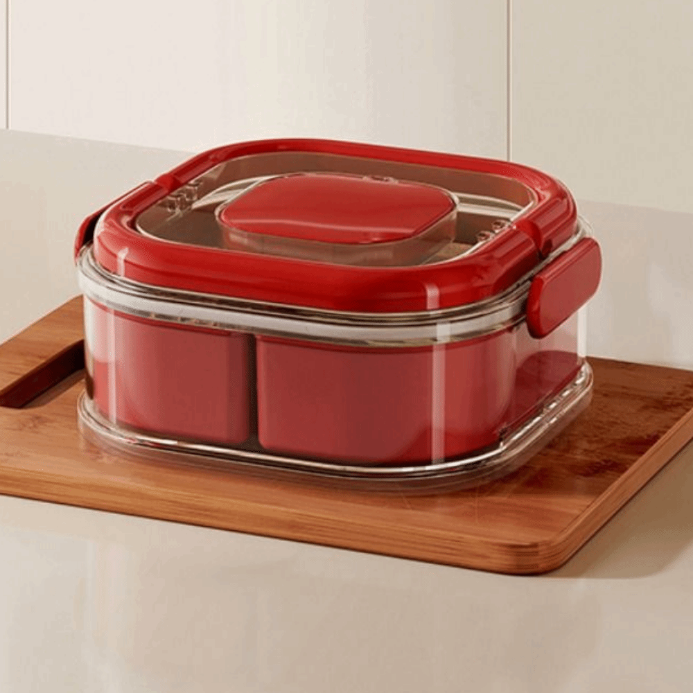 Portable Stackable Spice Storage Box Transparent Multi-Compartment ...