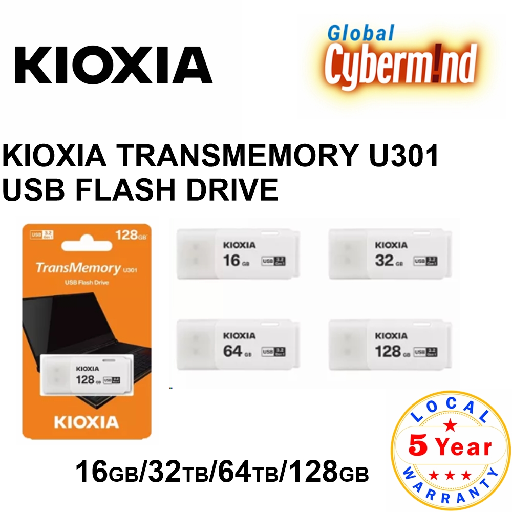 KIOXIA TransMemory U301 USB3.2 Gen 1 Flash Drive in 16GB/32GB/64GB ...