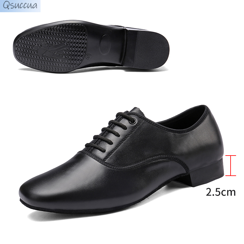 Genuine Leather Ballroom Dance Shoes for Men Latin Jazz Dancing Shoes ...