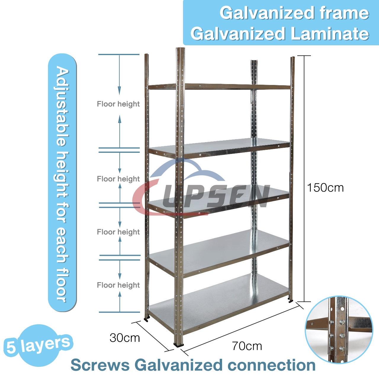 Upsen All Metal Multifunction Rack 3 Layer/4 Layer/5 Layer (Rust Proof ...