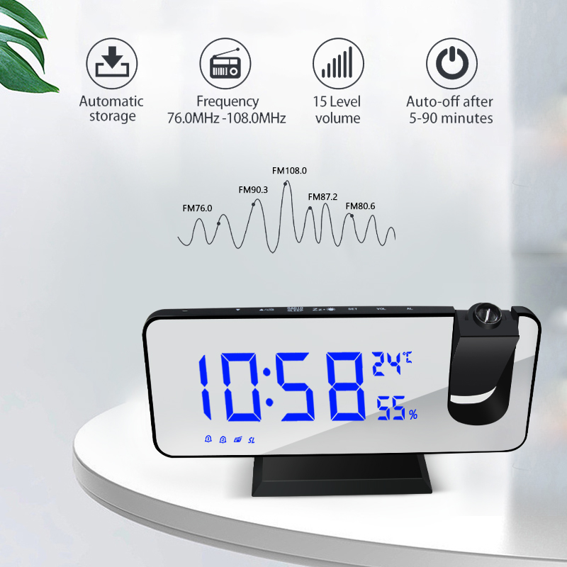 LED Digital Alarm Clock Table Watch Electronic Desktop Clocks USB Wake ...
