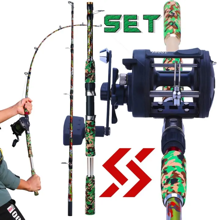 Joran Pancing Pancingan Ikan Laut, Joran Pancing Trolling 2 Bagian ...