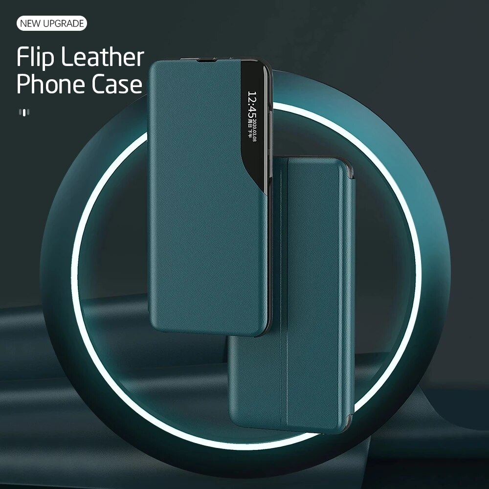 S24 Ultra 5G cases leather smart view window flip cover For Samsung ...