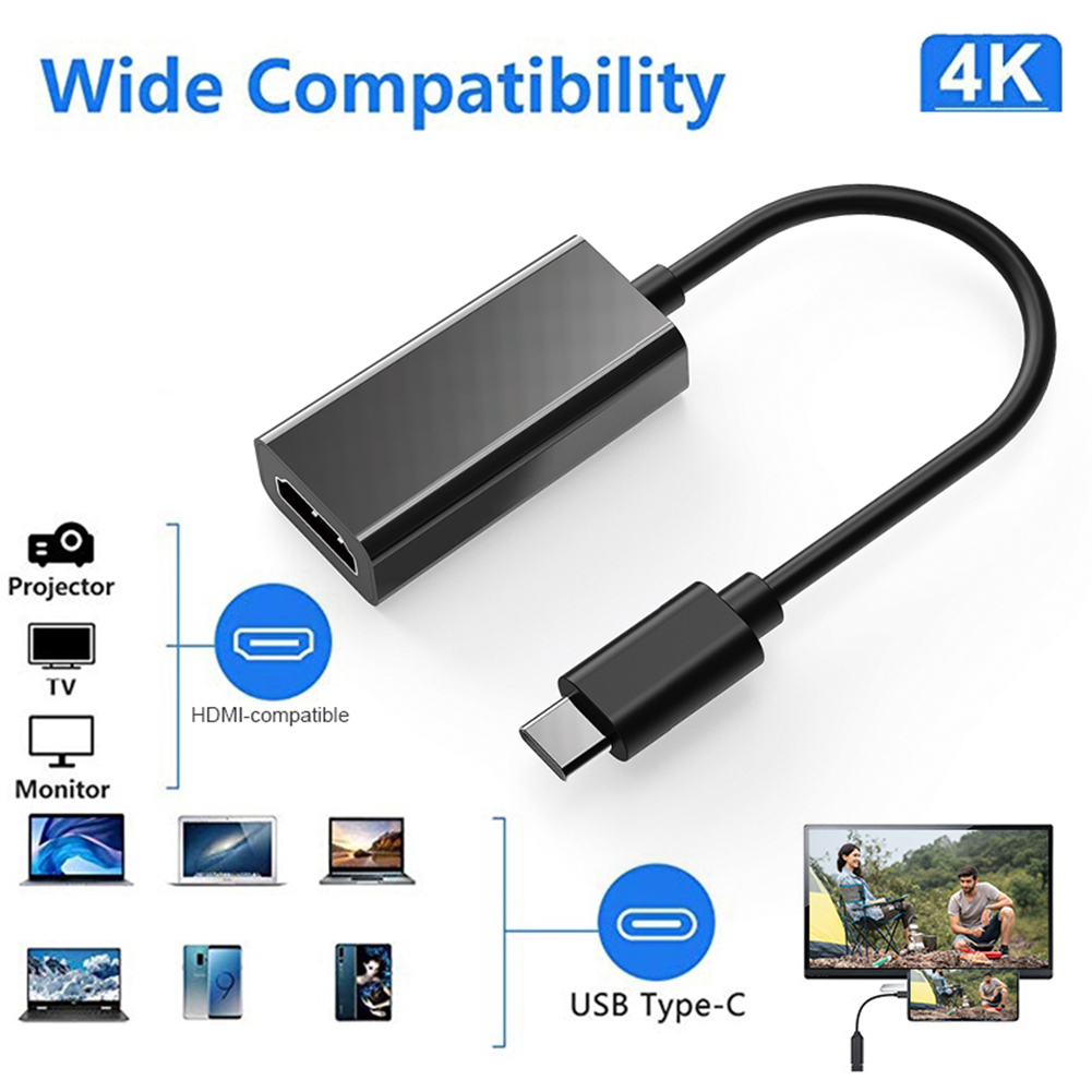 Usb Type C Video Cable Converter 4k Usb3.1 Type-C To Hdmi Adapter Cable ...