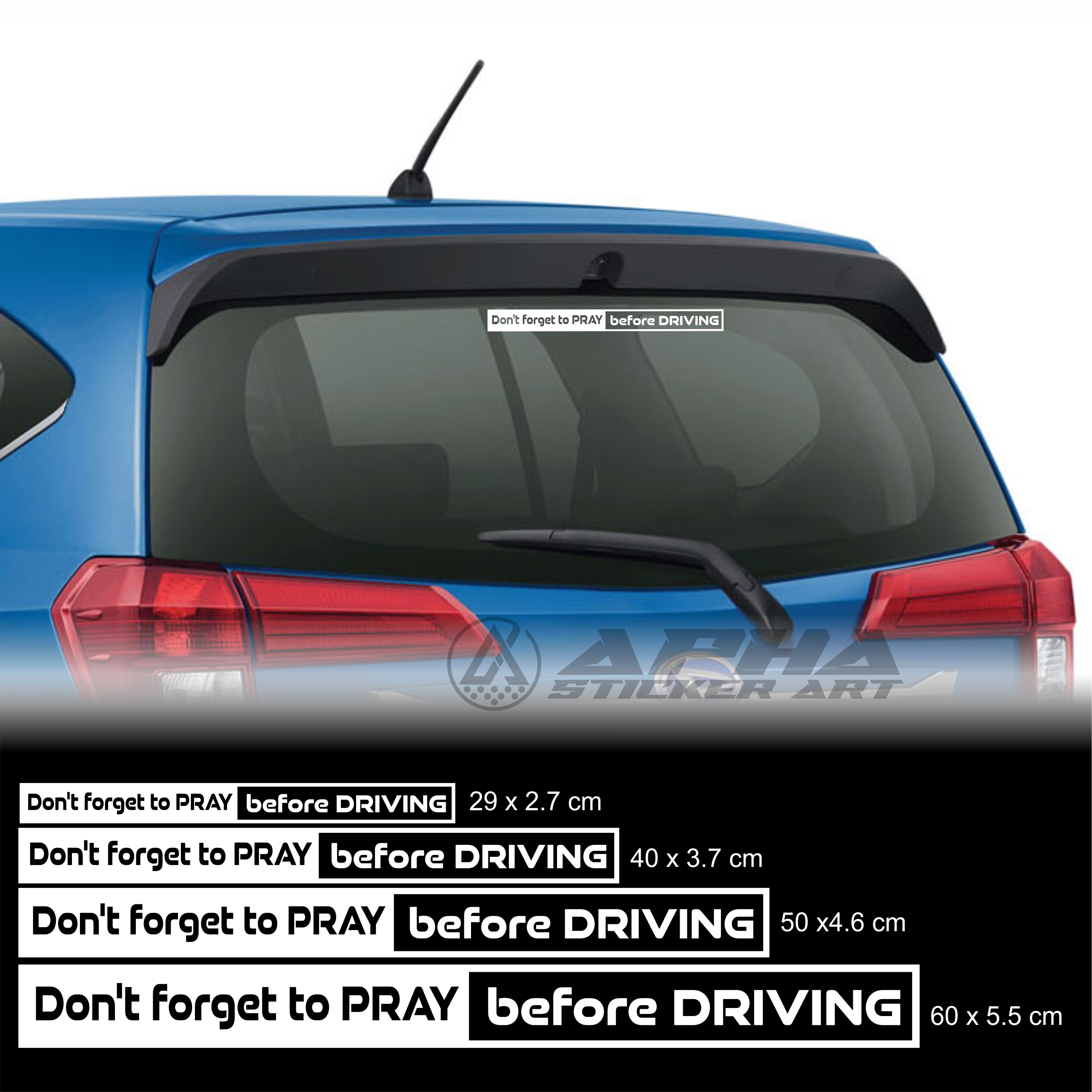 Sticker stiker cutting reflective dan hologram jangan lupa berdoa ...
