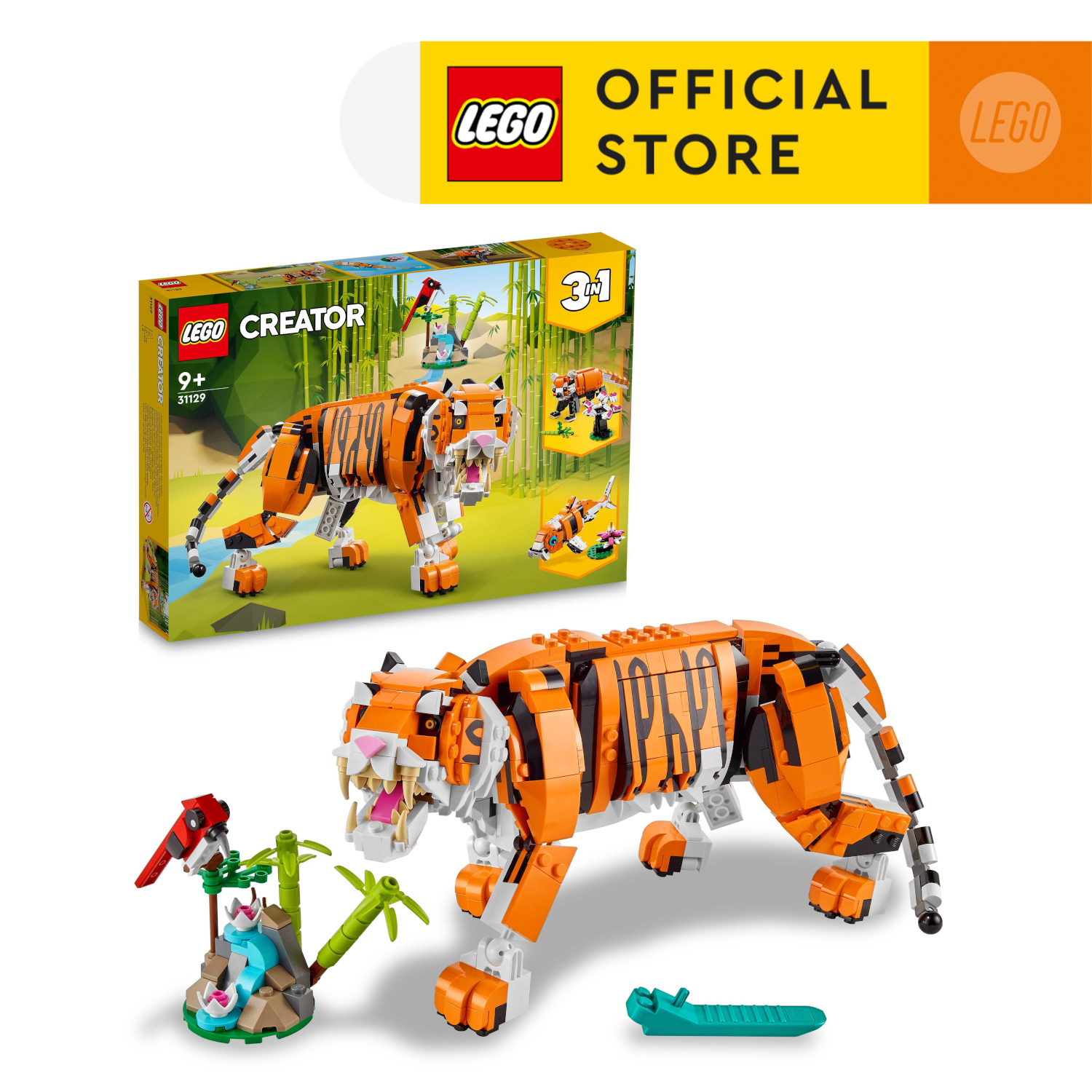 LEGO Creator 3in1 Majestic Tiger 31129 Building Kit (755 Pieces ...
