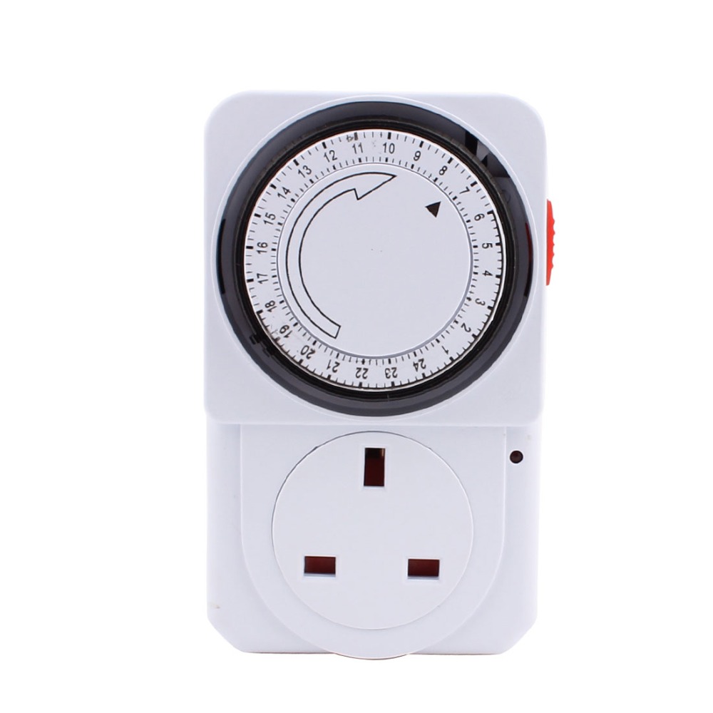 【LuxeGlow】Hot Sale AC 240V 13A UK Plug 24 Hour 24hr Mains Time Switch ...