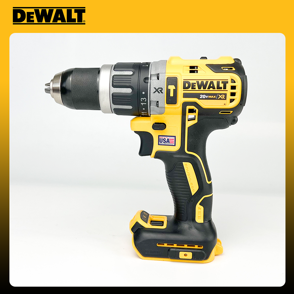 DeWalt 20V Max XR® Brushless Hammer Drill Driver (Made in USA), 13mm, 3 ...