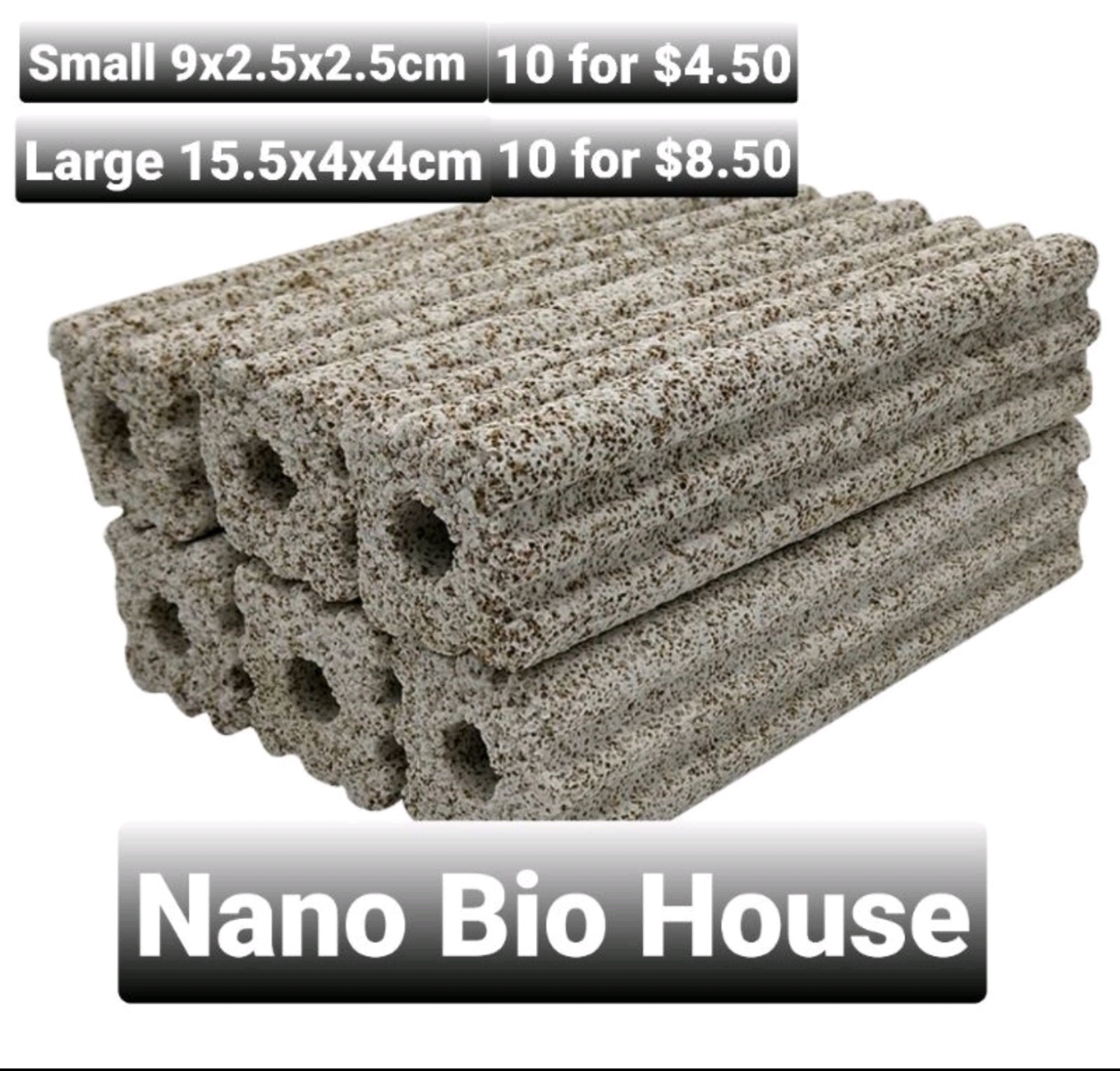 Nano Bio bacteria house or rod for fish tank. Filter media for aquarium ...