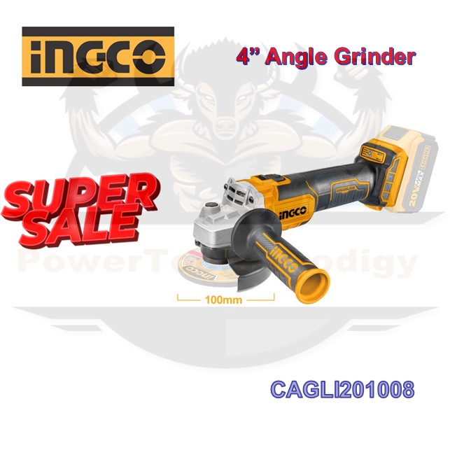 INGCO 20V CORDLESS ANGLE GRINDER CAGLI201008 4 INCH BARE UNIT | Lazada ...