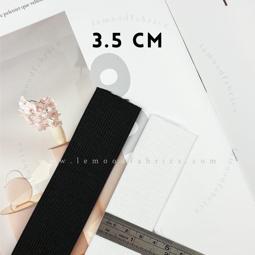 Le Mood Fabrics Soft Elastic Band Extra Solid Premium Quality Polyester ...