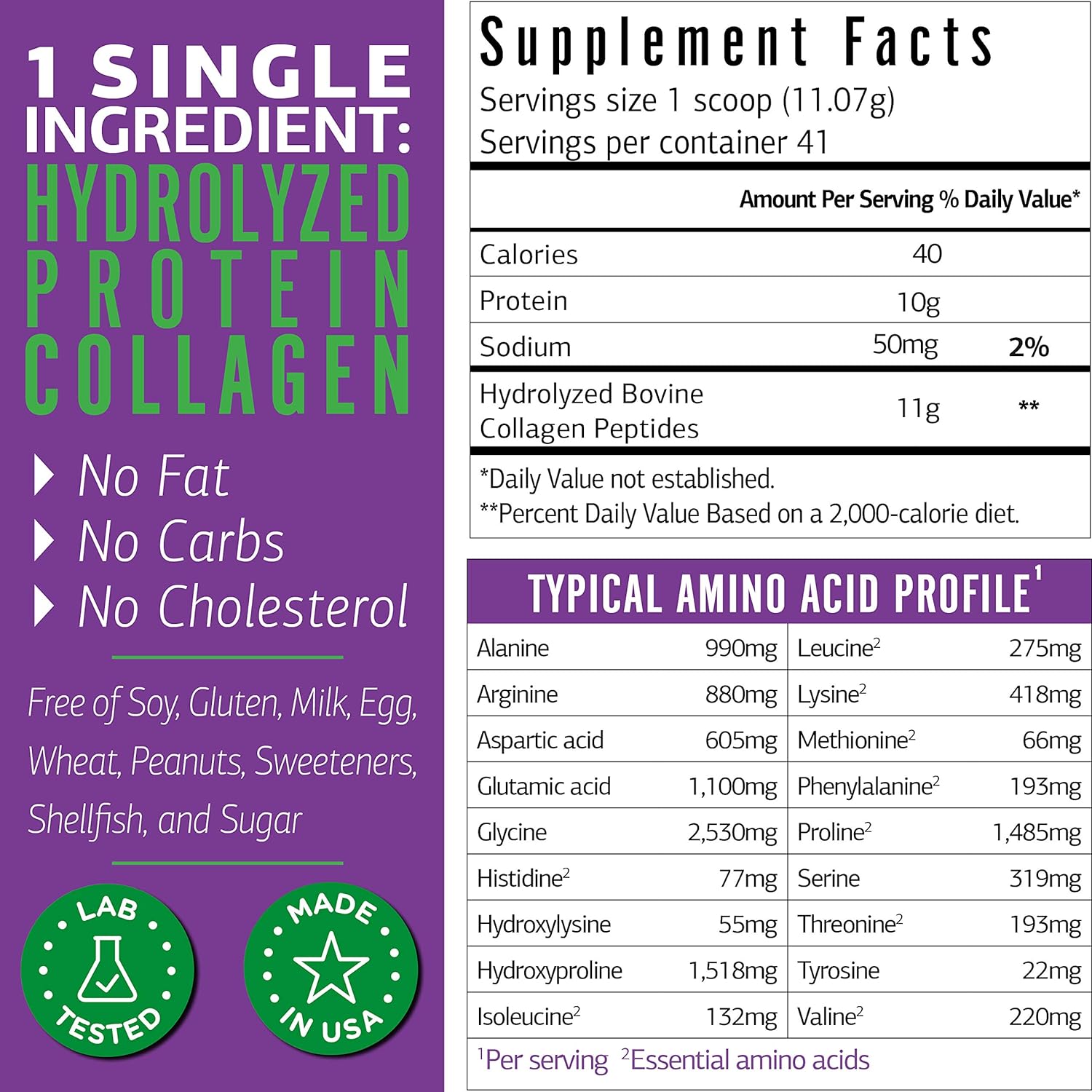 Collagen Protein Powder. Grass Fed Collagen Powder for Women & Men ...