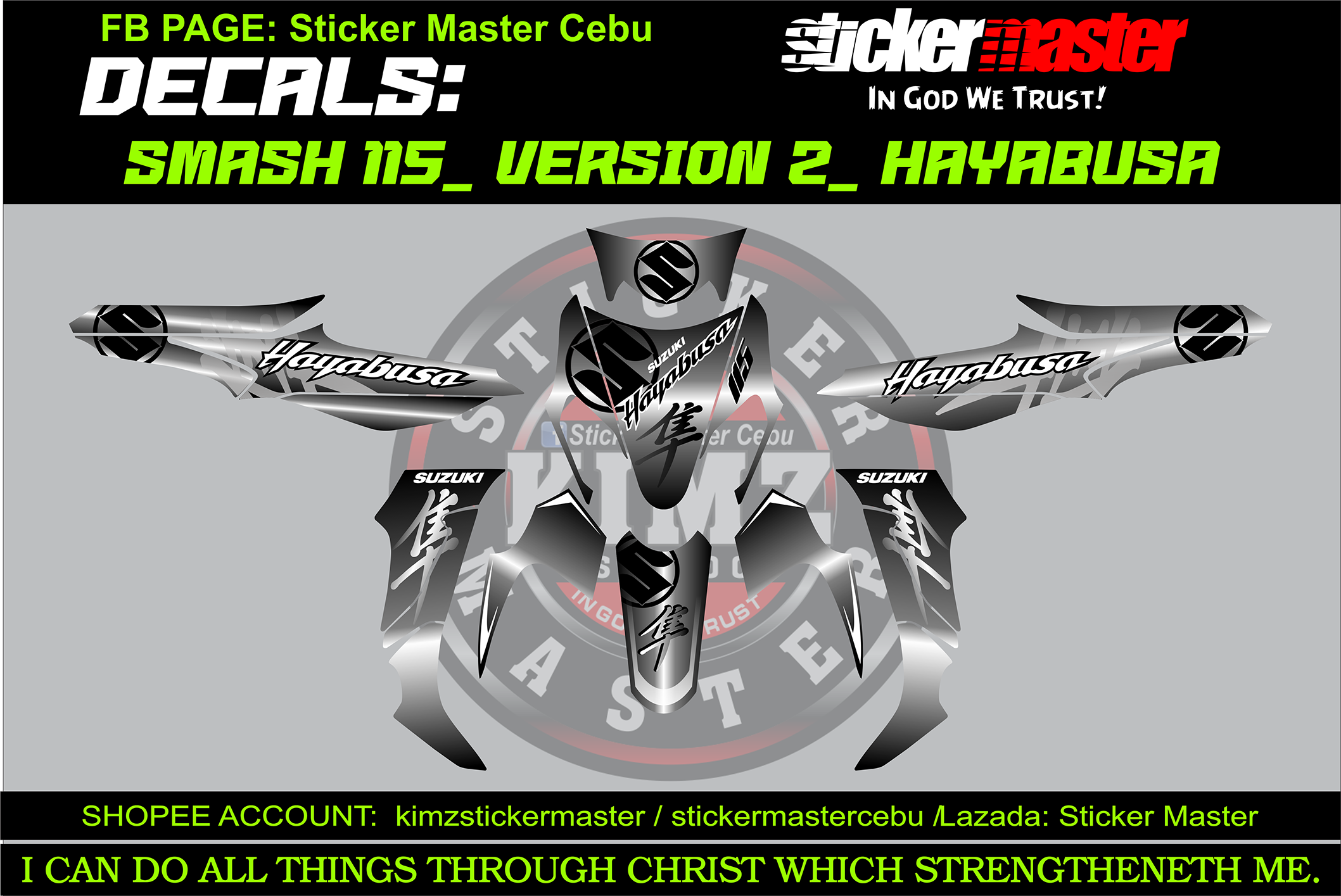 SMASH FULL DECALS HAYABUSA V2 | Lazada PH