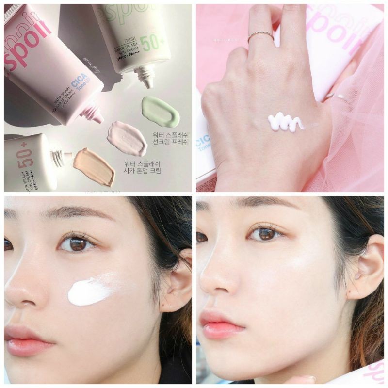 Espoir Water Splash Sun Cream Fresh SPF 50+PA++++ (สูตรขายดี) สีชมพู 20 ...