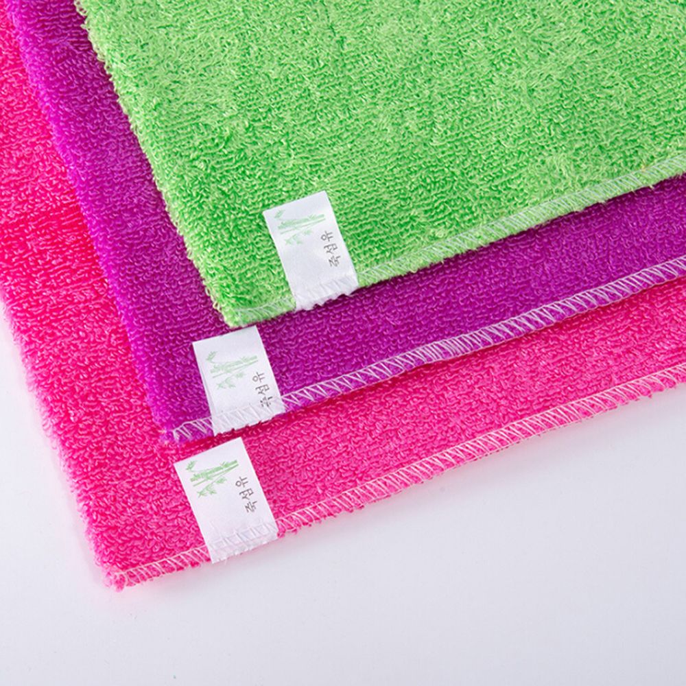 1/5PCS Household Anti-grease Bamboo Fiber Dish Cloth Cleaning Rags ...