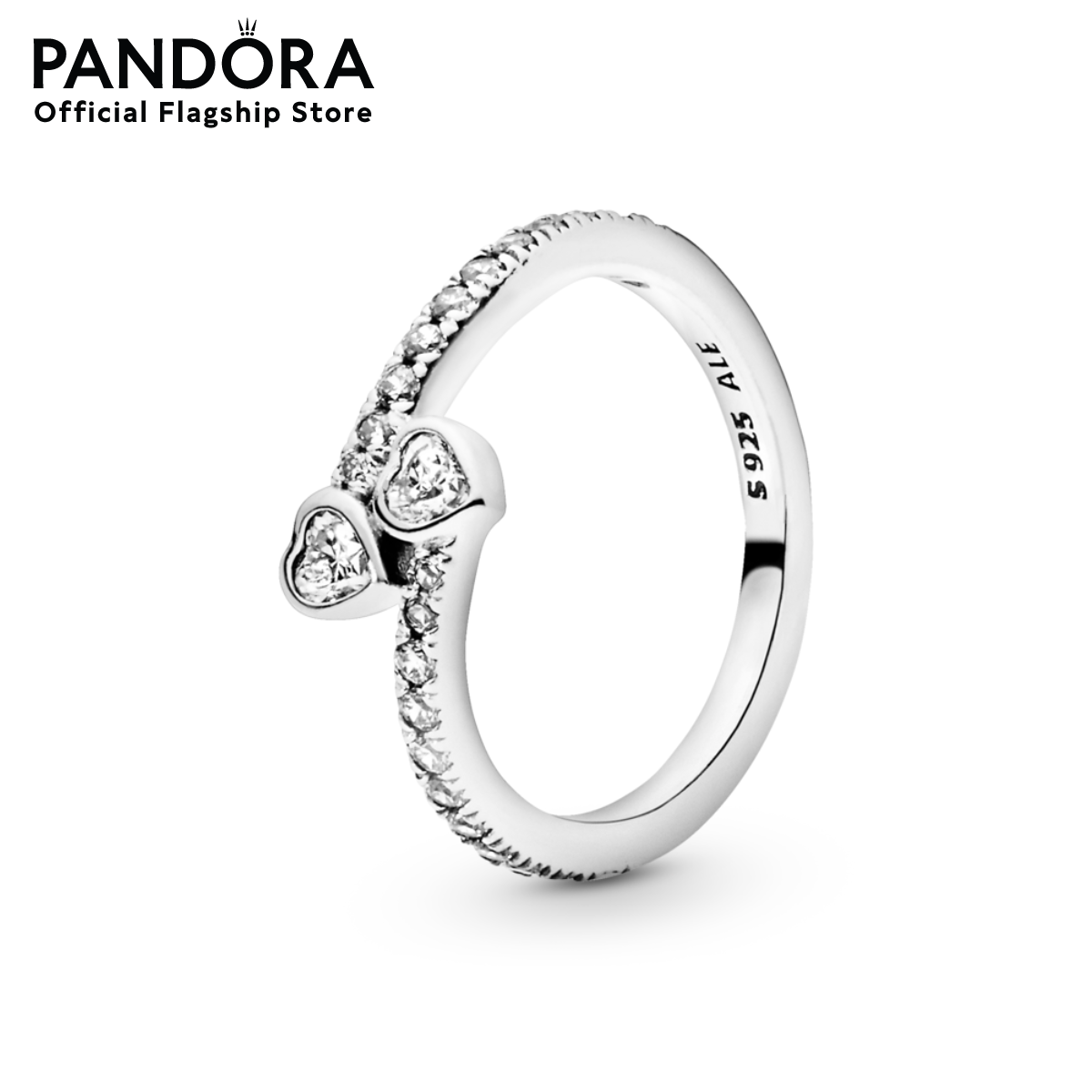 Pandora Hearts silver ring with clear cubic zirconia เครื่องประดับ แหวน ...