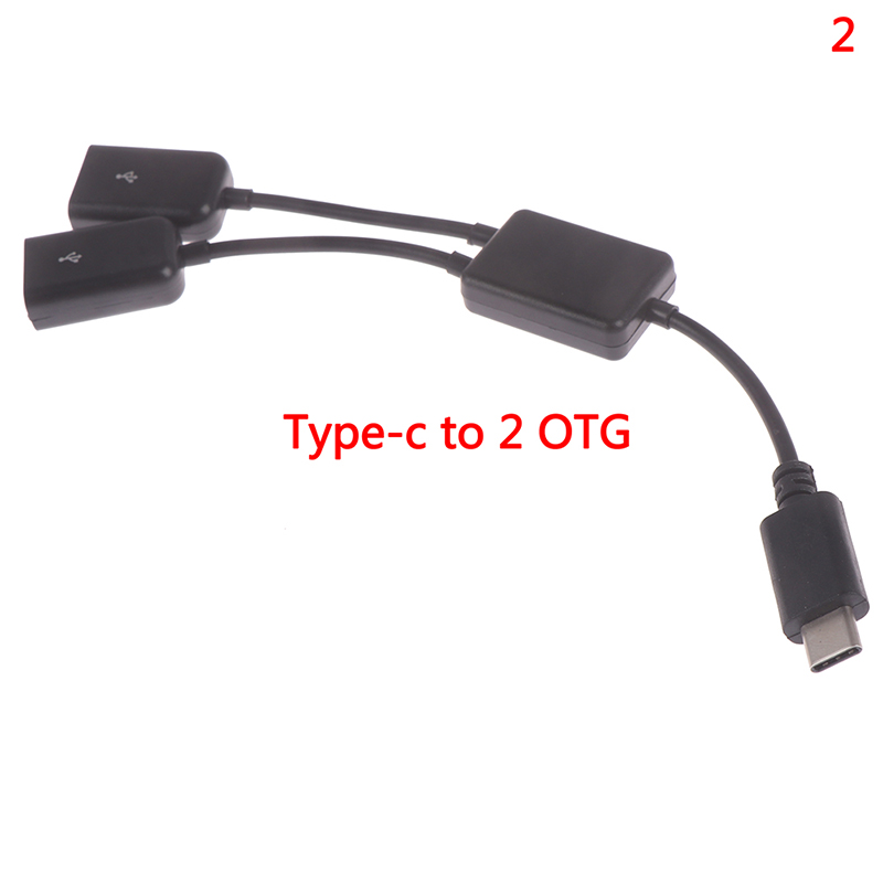 【Limited-time offer】 Micro USB / Type C to 2 OTG Dual Port HUB Cable Y ...