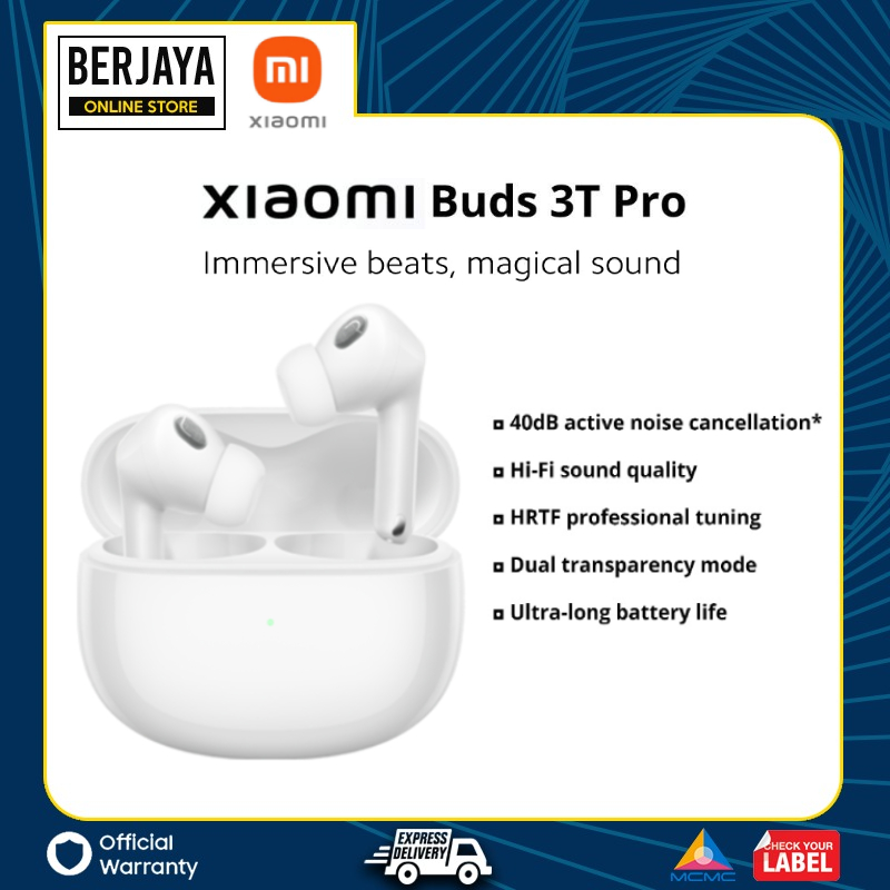 [MYSET] Xiaomi Buds 3T Pro | Bluetooth Headset Earbuds | Noise ...