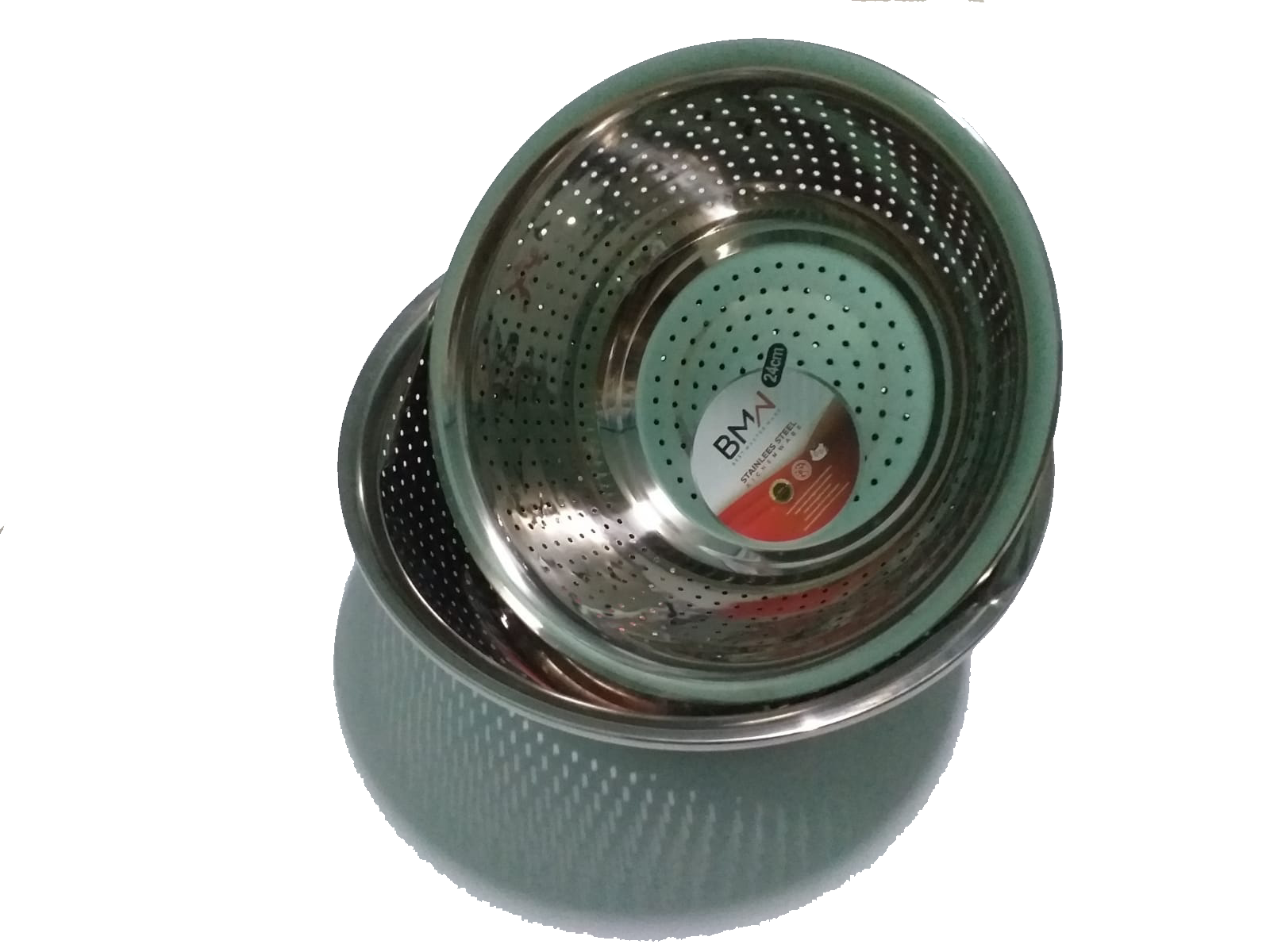 Baskom Lubang Stainless Cuci Beras Sayur Buah-Buahan No. 24 dan 26 ...