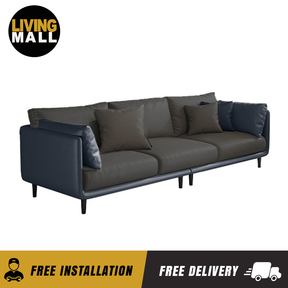Living Mall Malmo Minimalist Series Fabric/Faux Leather Sofa 1/2/3/4 ...