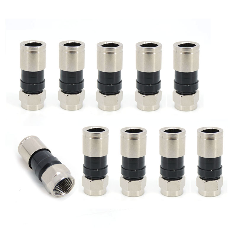 5/10 Pcs RG6 F Type Compression 2.7cm Snap Seal Plug Connector For Sky ...