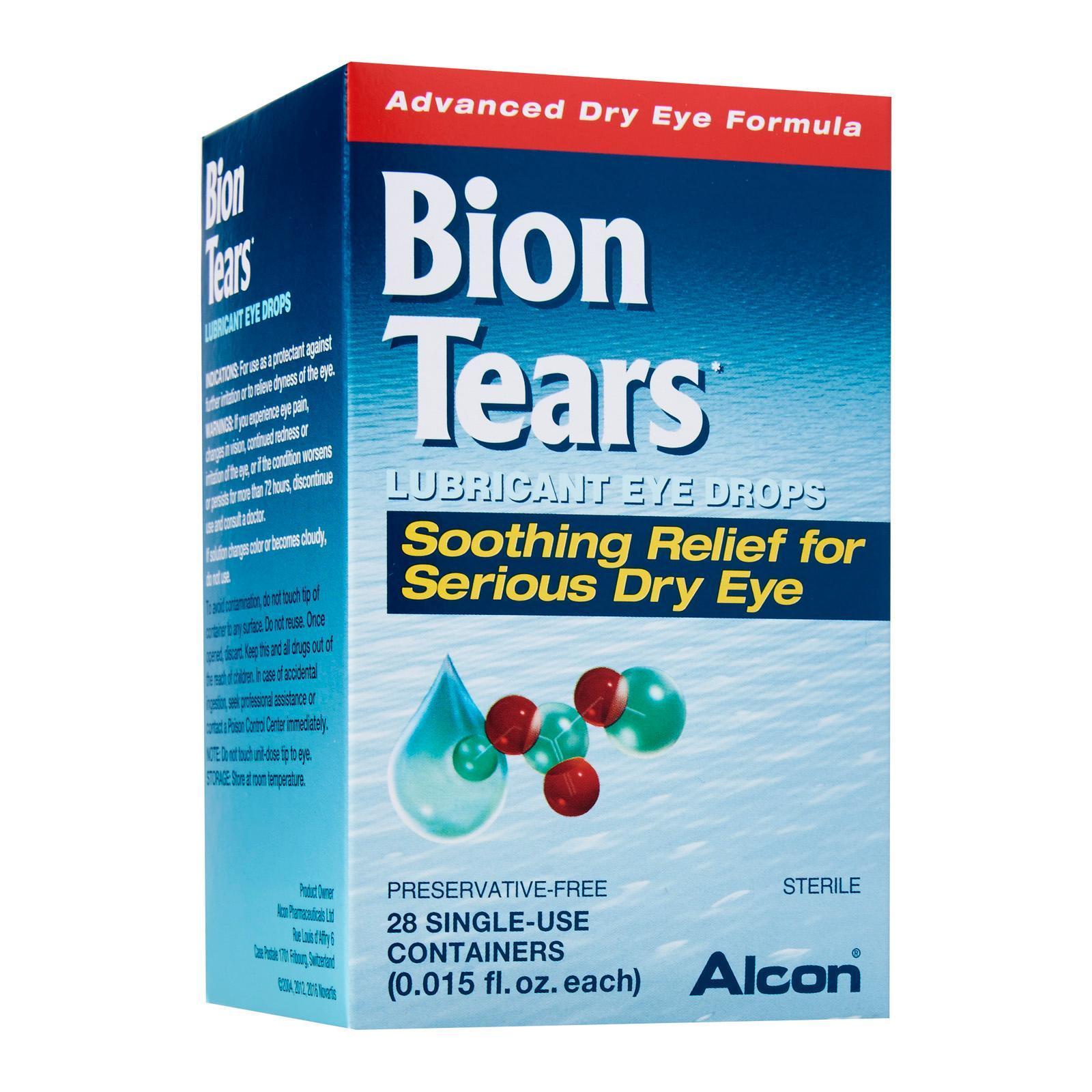 Alcon Bion Tears Lubricant Eye Drops 28 Single-Use Containers - By ...