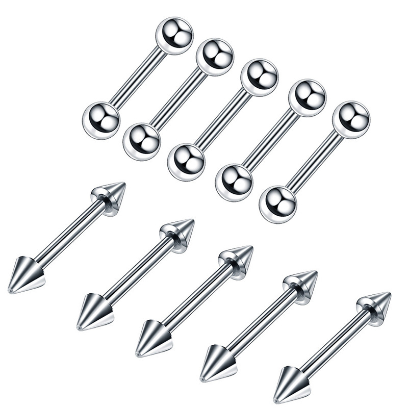 Dumbbell stainless steel ear bone nail ear piercing nose nail lip nail ...